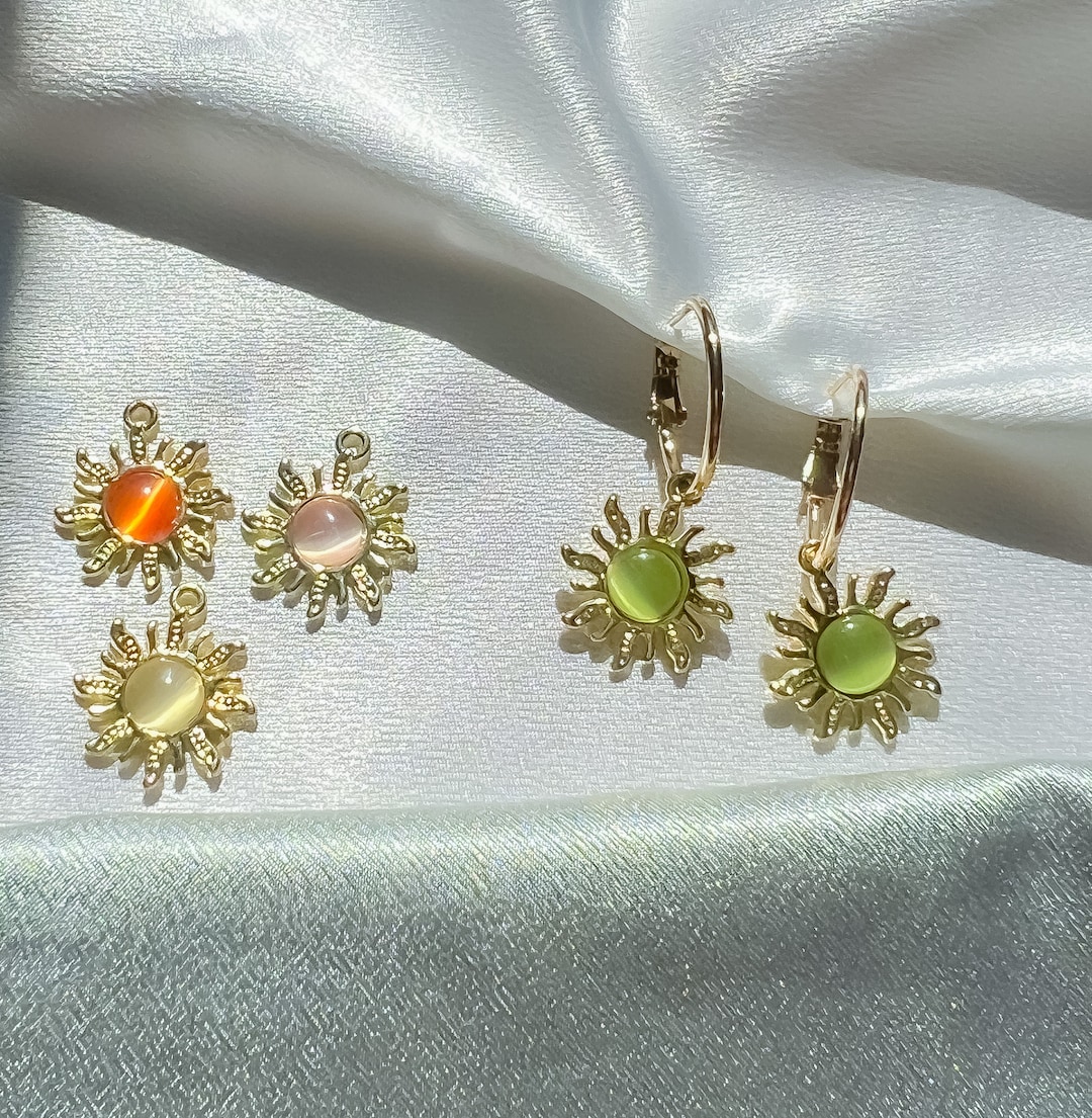 Gold Sun Hoop Earrings, Rapunzel Sun Earrings, Tangled Sun Earrings ...