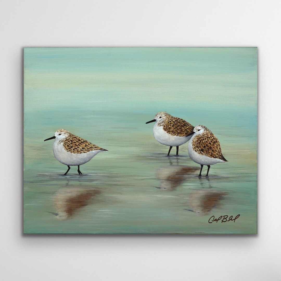To the Rhythm of the Shore: Giclee Print on Canvas, Painting ...