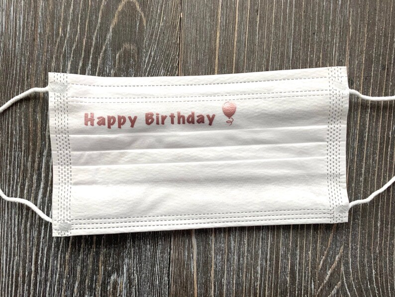 Disposable Face Masks Happy Birthday Birthday Face Masks - Etsy