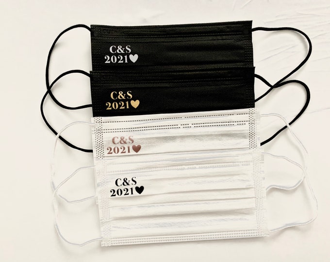 Personalized Face Masks, Wedding Masks, Disposable Face Masks, Mask ...