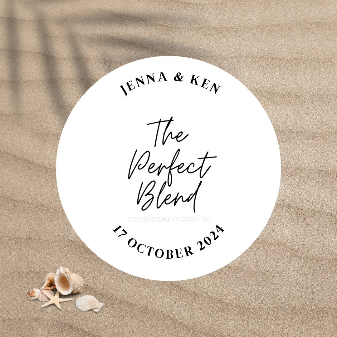 The Perfect Blend Wedding Sticker for Bags Coffee Wedding - Etsy