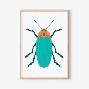 Bold Beetle Illustration Print Pick Your Own Set of 3, A5,A4, Insect ...