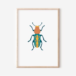 Bold Beetle Illustration Print Pick Your Own Set of 3, A5,A4, Insect ...