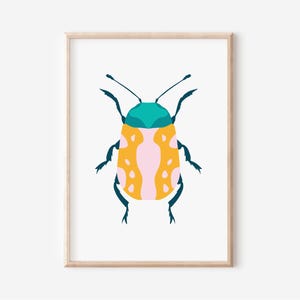 Bold Beetle Illustration Print Pick Your Own Set of 3, A5,A4, Insect ...