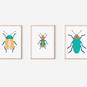 Bold Beetle Illustration Print Pick Your Own Set of 3, A5,A4, Insect ...