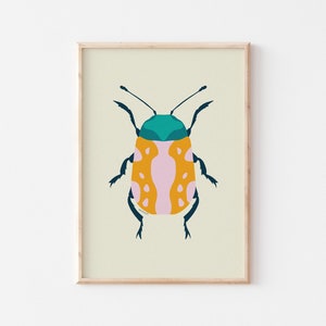 Bold Beetle Illustration Print Pick Your Own Set of 3, A5,A4, Insect ...