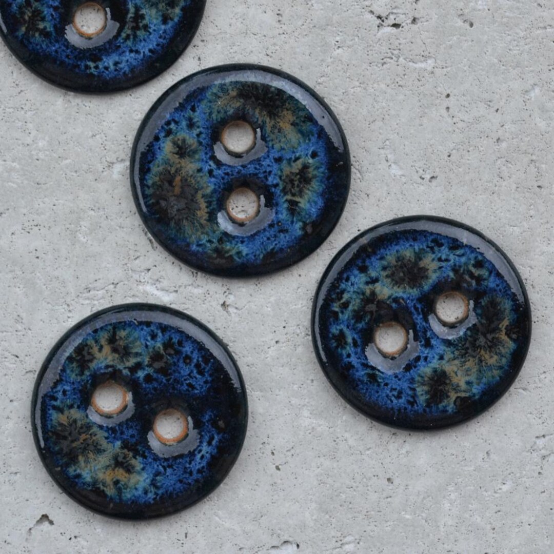 27 Mm Ceramic Buttons Deep Sea - Etsy