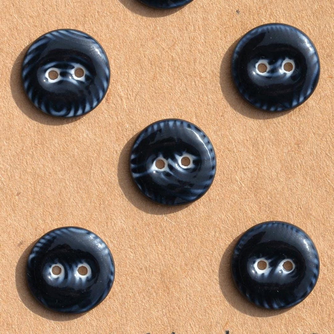 15/16mm Porcelain Buttons Obsidian Blue - Etsy