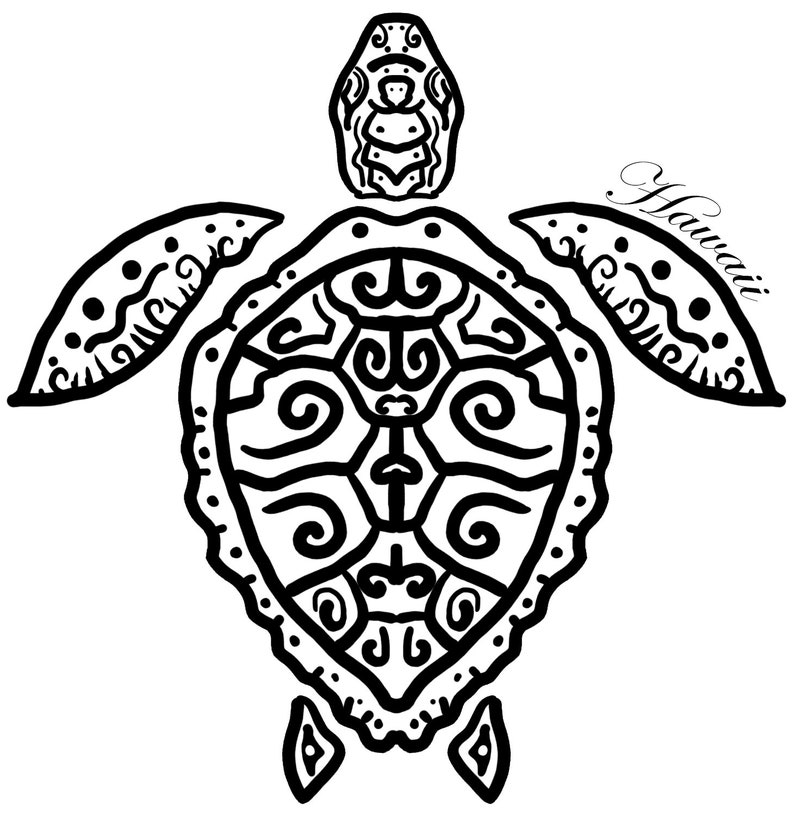 Hawaii Turtle SVG PNG File Laser Etch File Cut File - Etsy