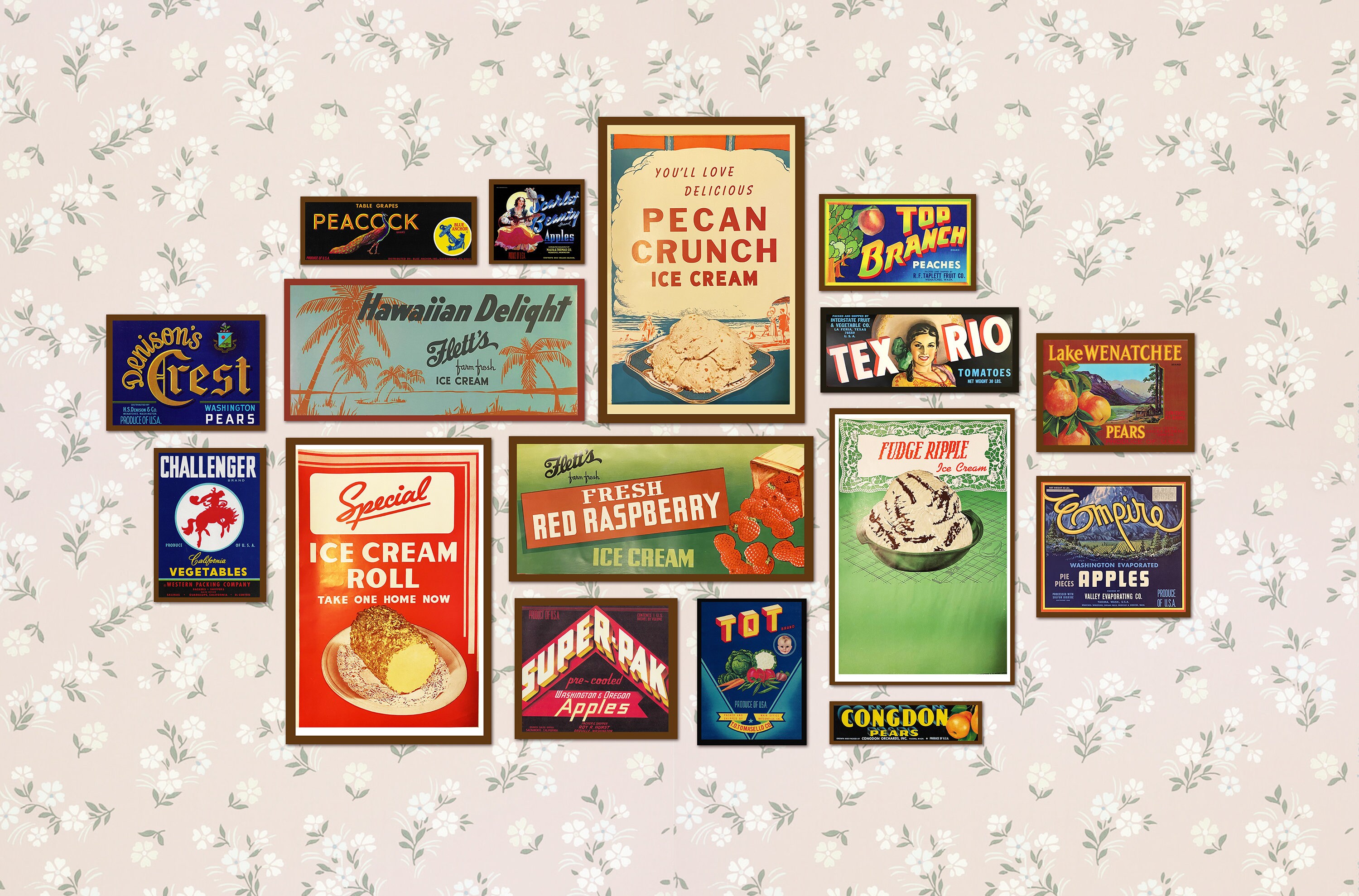 Peacock Brand Label Original - Etsy