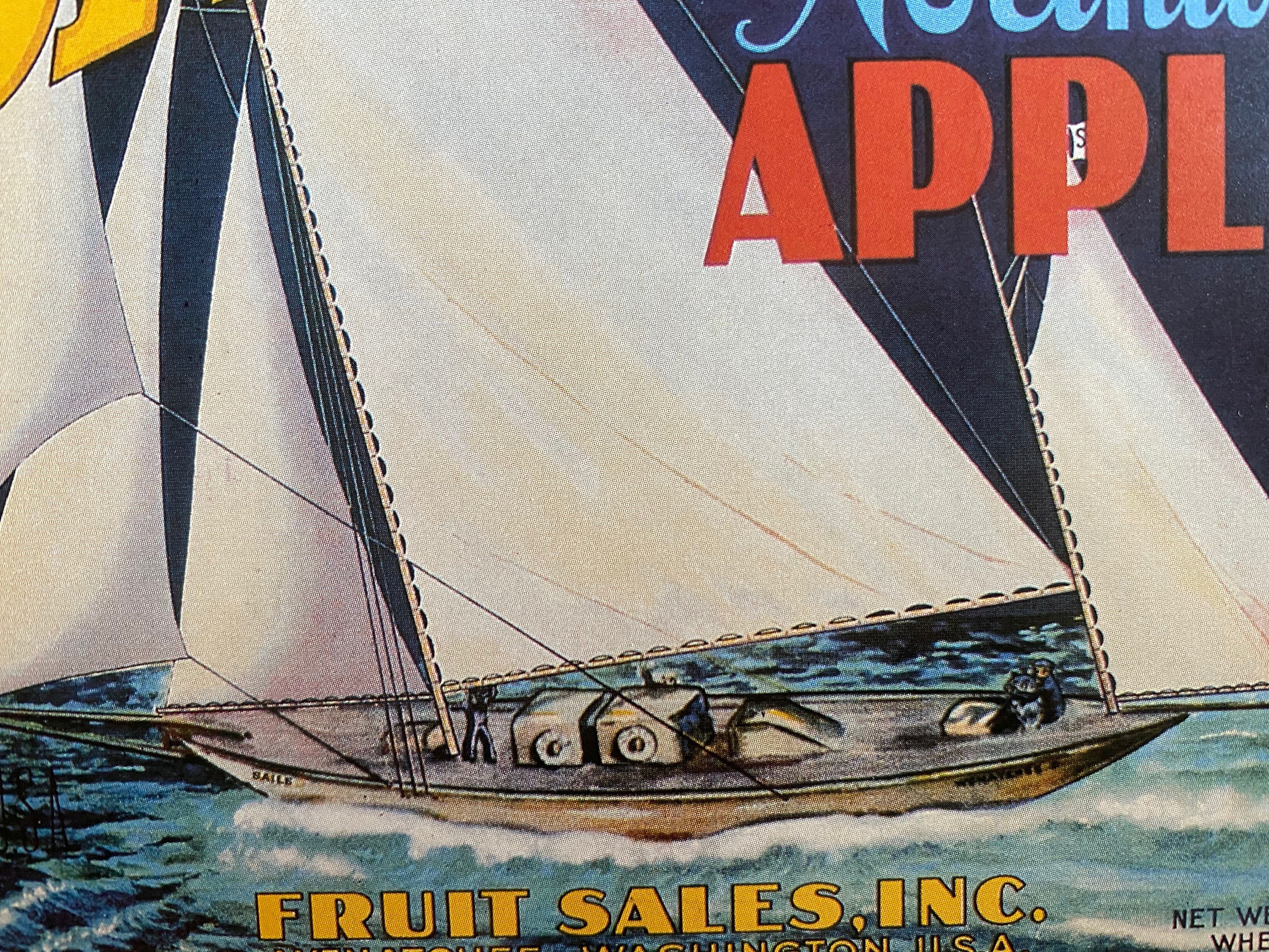 Sails Brand Northwest Apples Label Original - Etsy