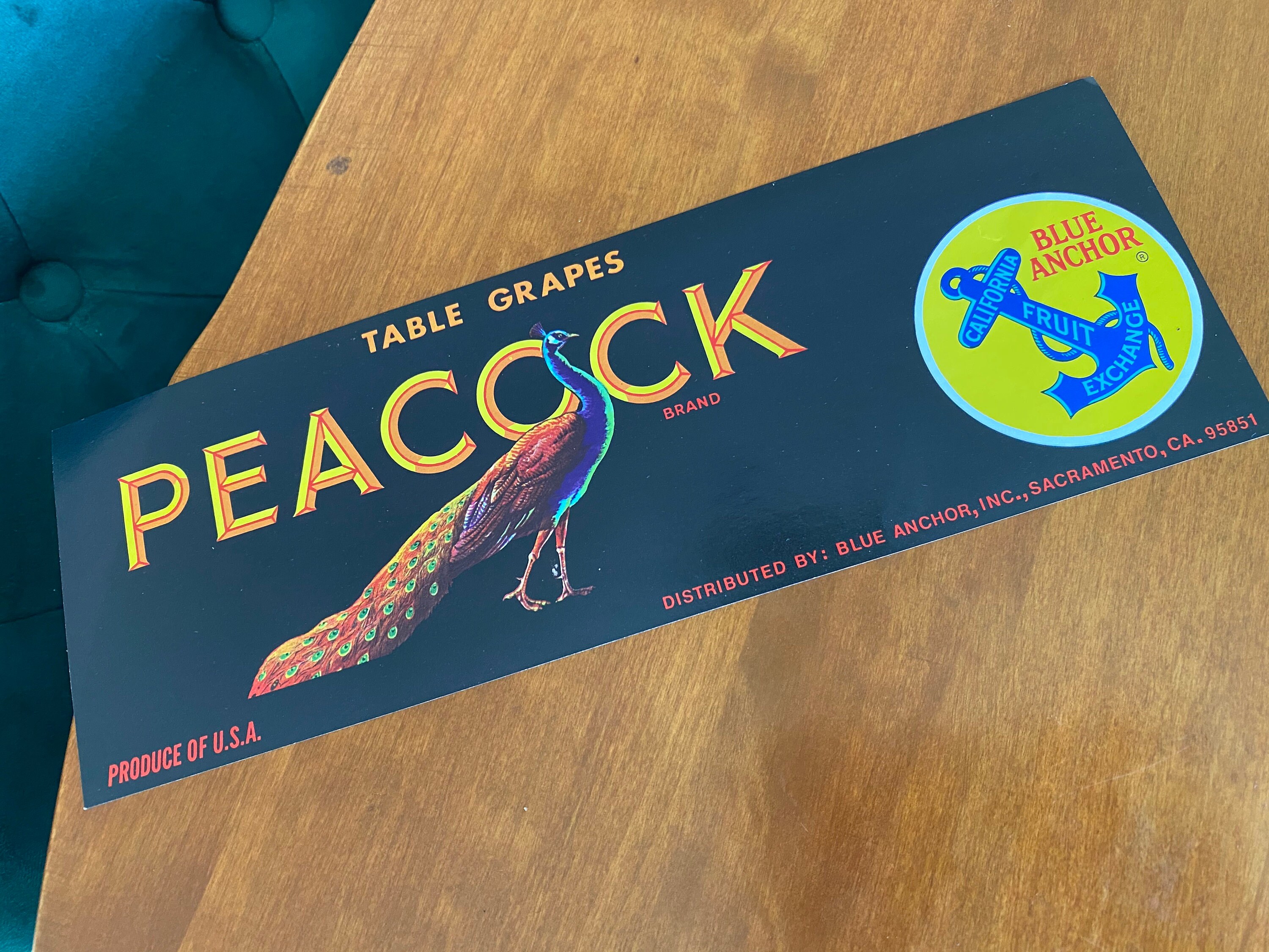 Peacock Brand Label Original - Etsy