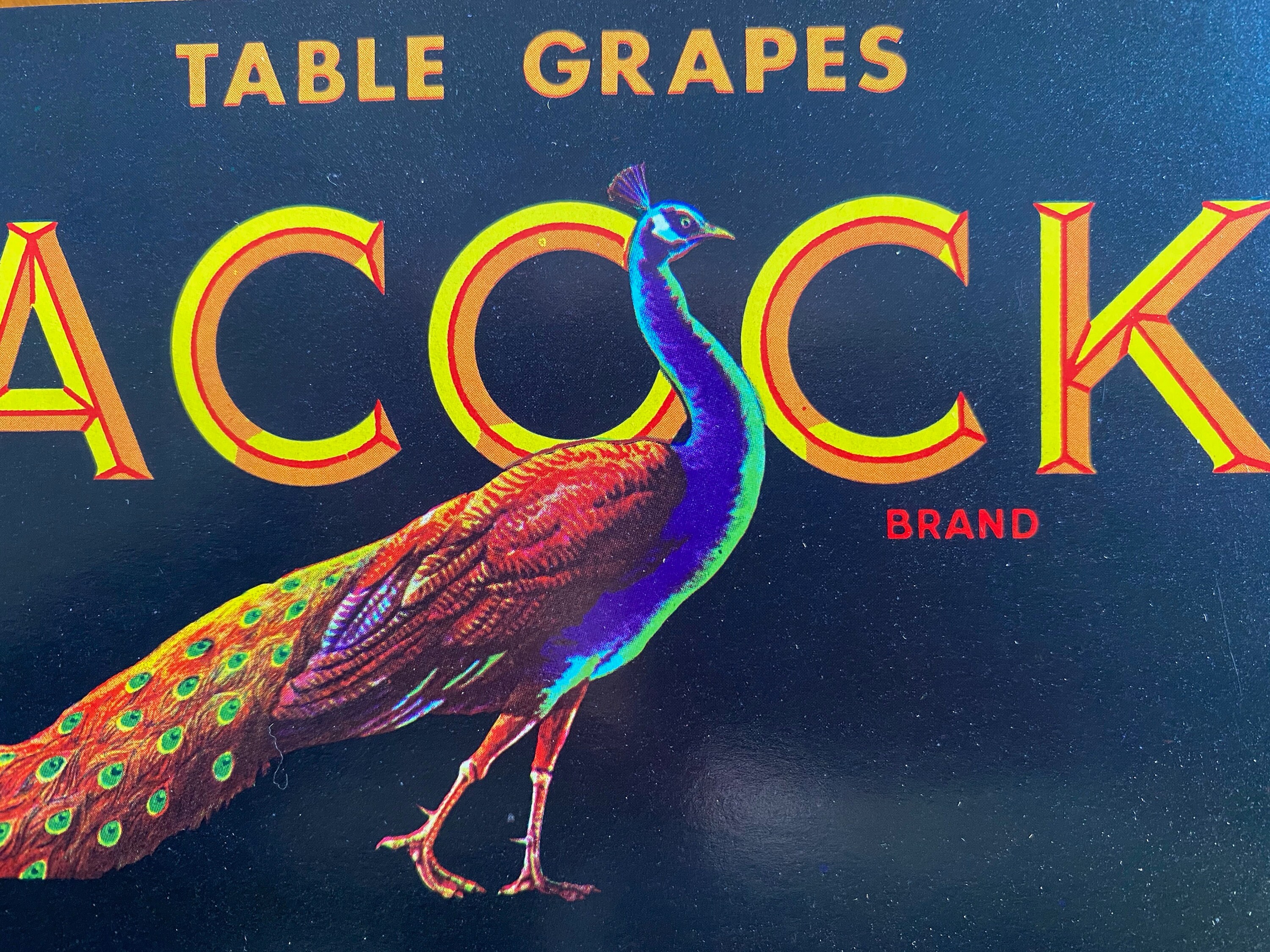 Peacock Brand Label Original - Etsy