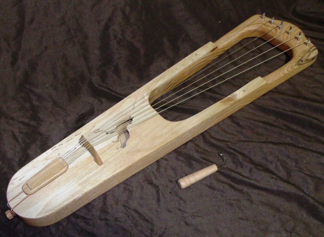 6 String WOLF Lyre Red Oak & Spalted Maple - Etsy