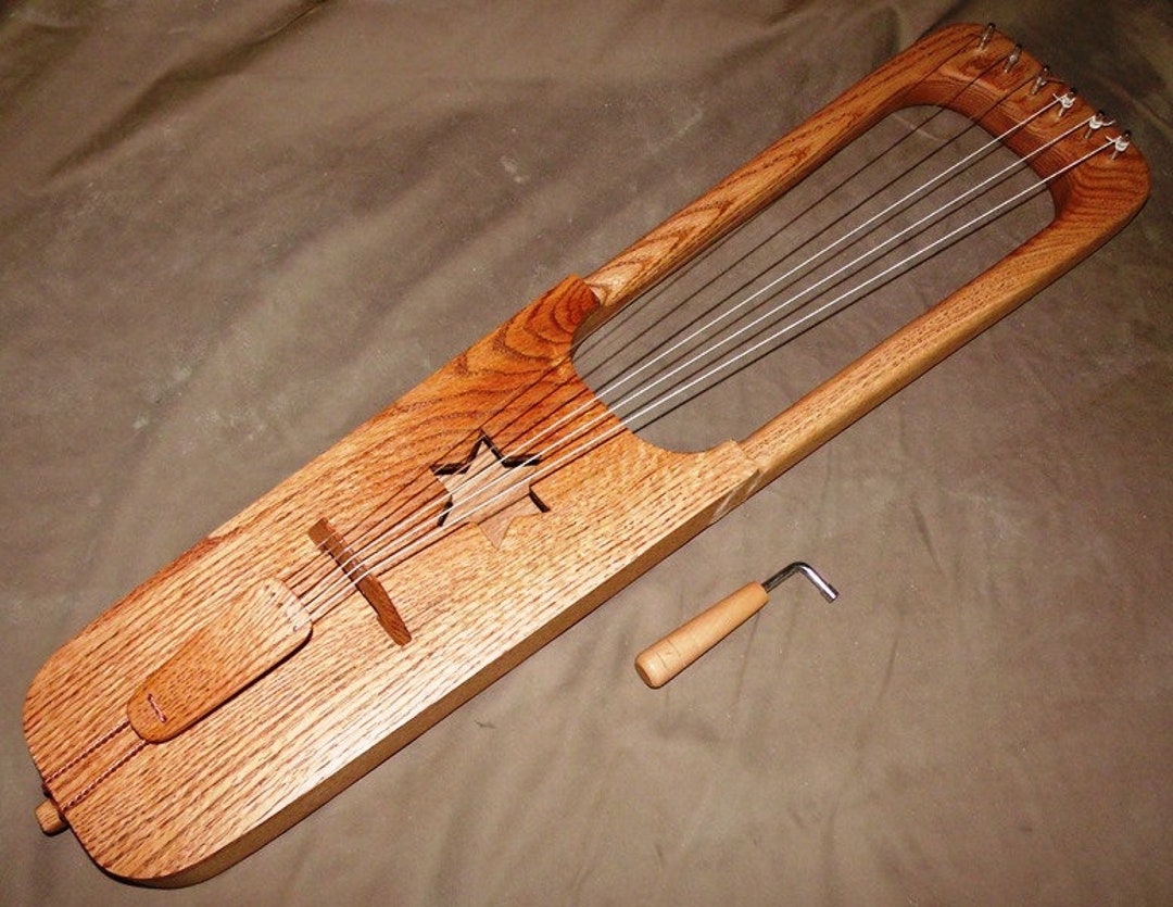 Star of David 6 String Lyre White Oak & Red Oak - Etsy