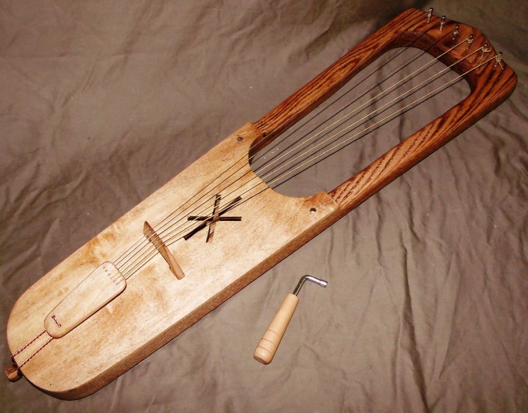 Viking Strength Lyre 6 String Red Oak & Hard Maple - Etsy