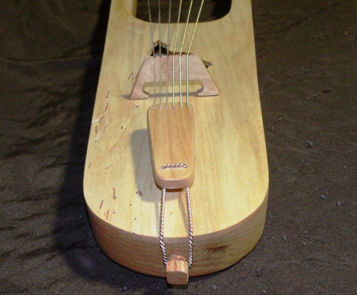 6 String WOLF Lyre Red Oak & Spalted Maple - Etsy