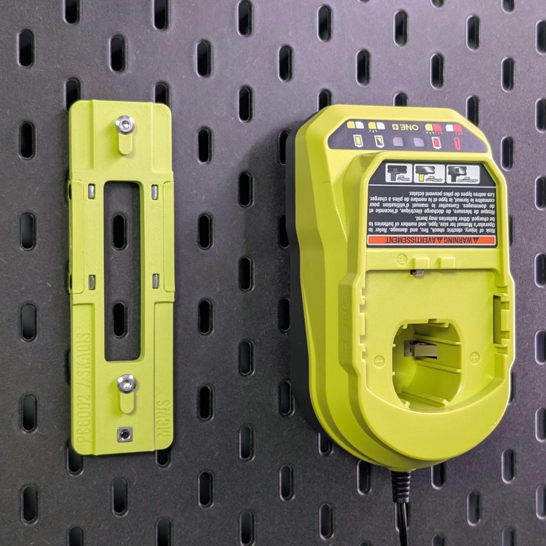 Ryobi 18v Charger Ikea Skadis Mount (PCG002 Model) - Etsy