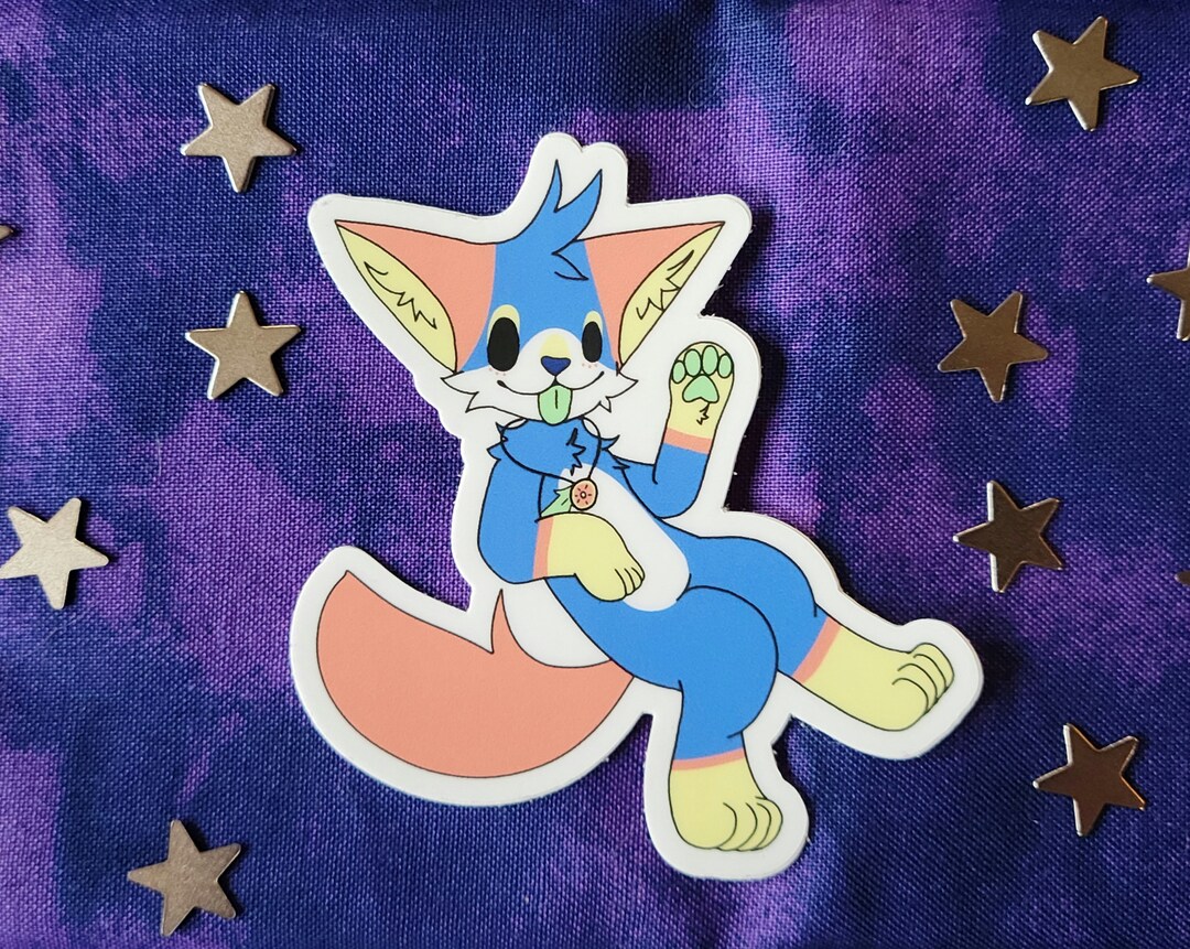 Die-cut Macaw Wolf Fursona Sticker - Etsy