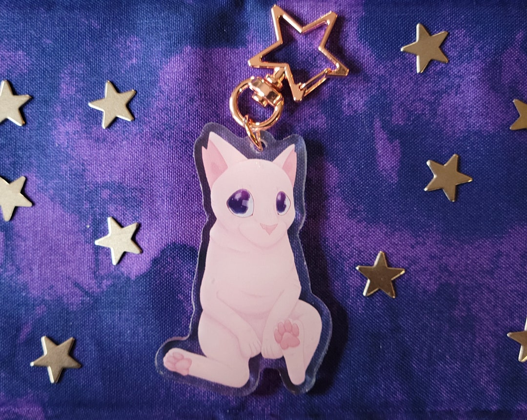 Bingus Cat Meme Acrylic Keychain Charm - Etsy