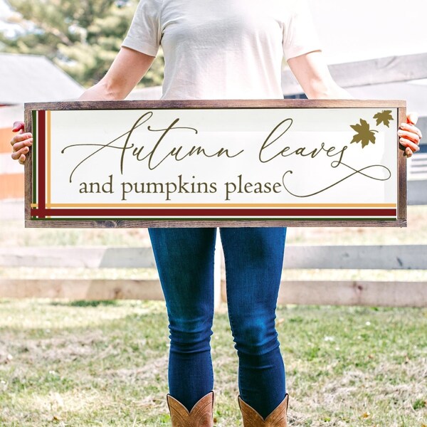 Horizontal Fall Wood Signs - Etsy