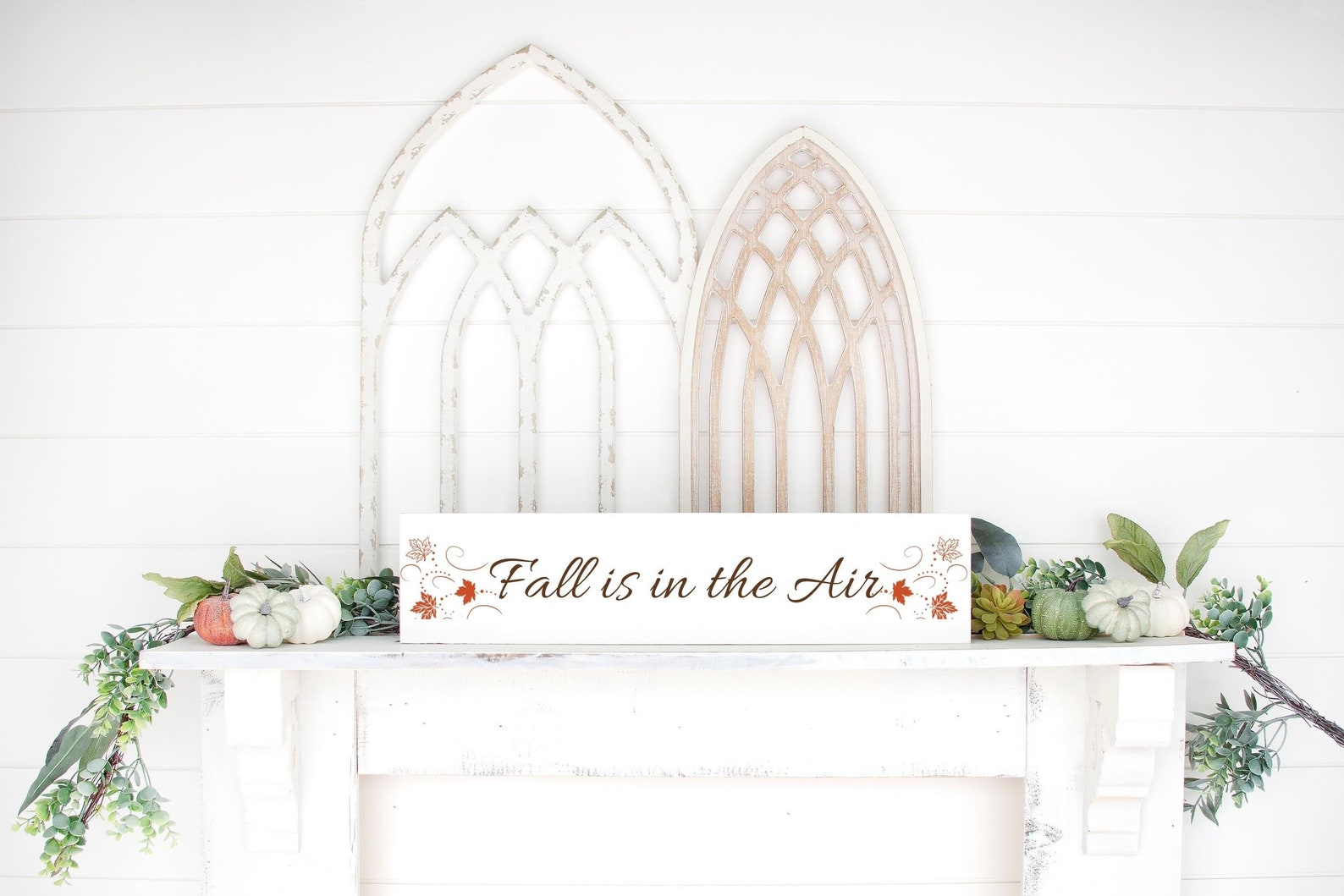Fall Sign for Fireplace Mantle Fall is in the Air Mantle - Etsy