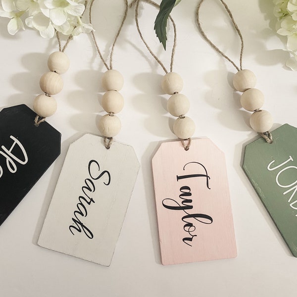 Wooden Name Tags - Etsy