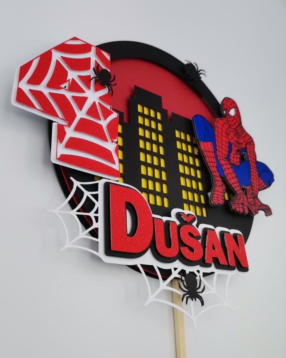 Spiderman Topper Cake Topper Birthday Topper - Etsy
