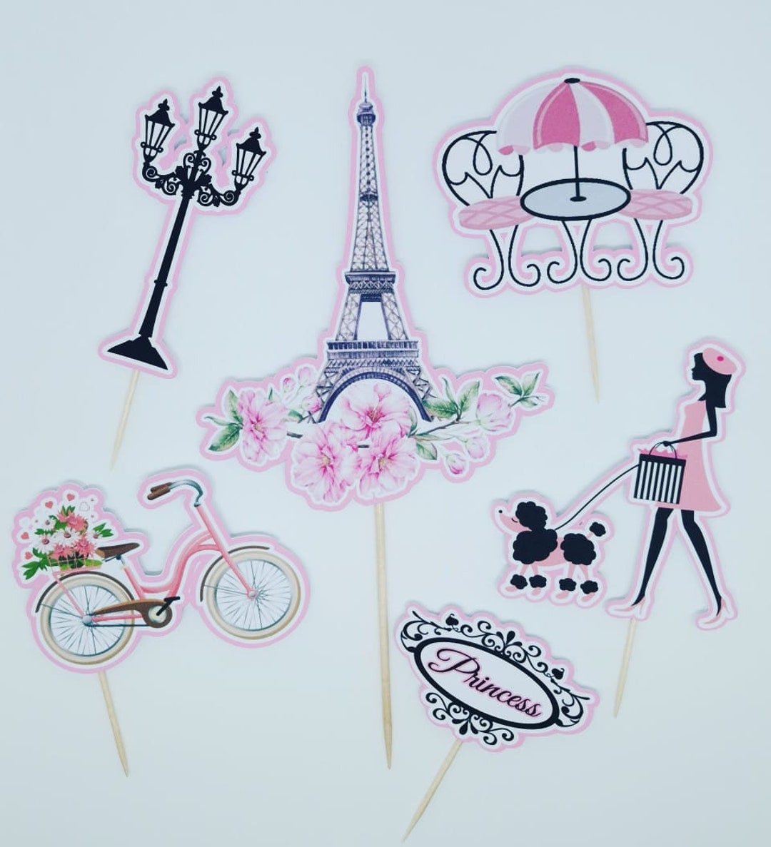 Paris Cake Topper Birthday - Etsy