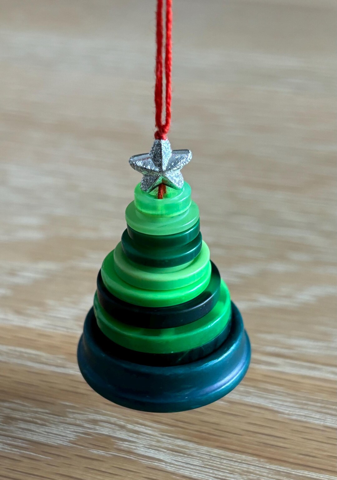 Wobbly Button Christmas Tree Decoration - Etsy UK