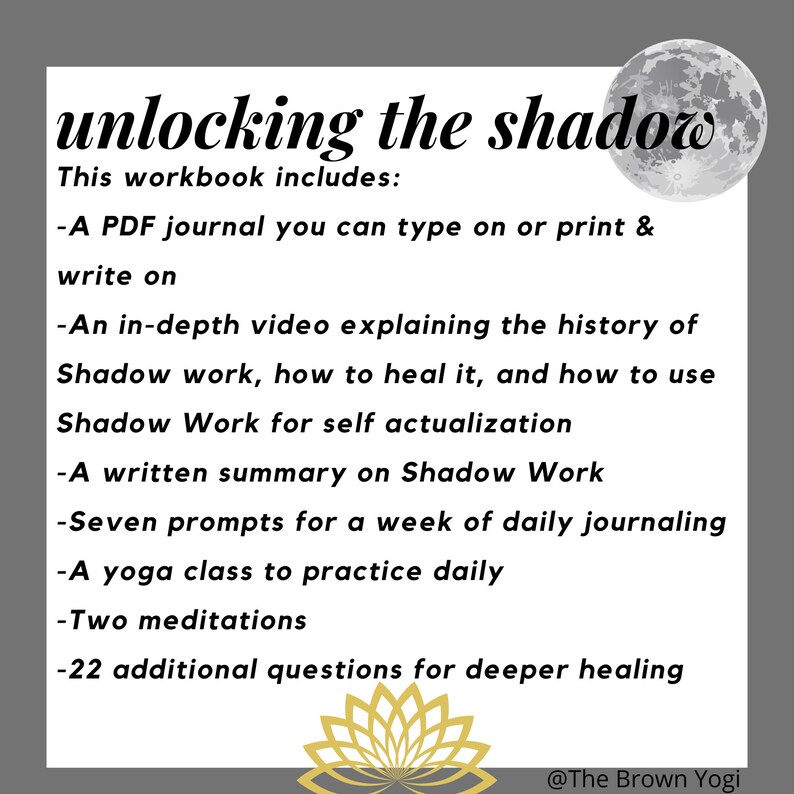 Self Care Journal, Shadow Work Guide, Shadow Work Journal, PRINTABLE E ...