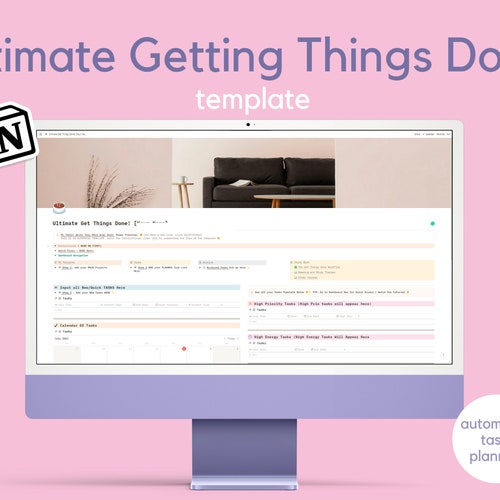GTD Notion Template Getting Things Done GTD System GTD - Etsy