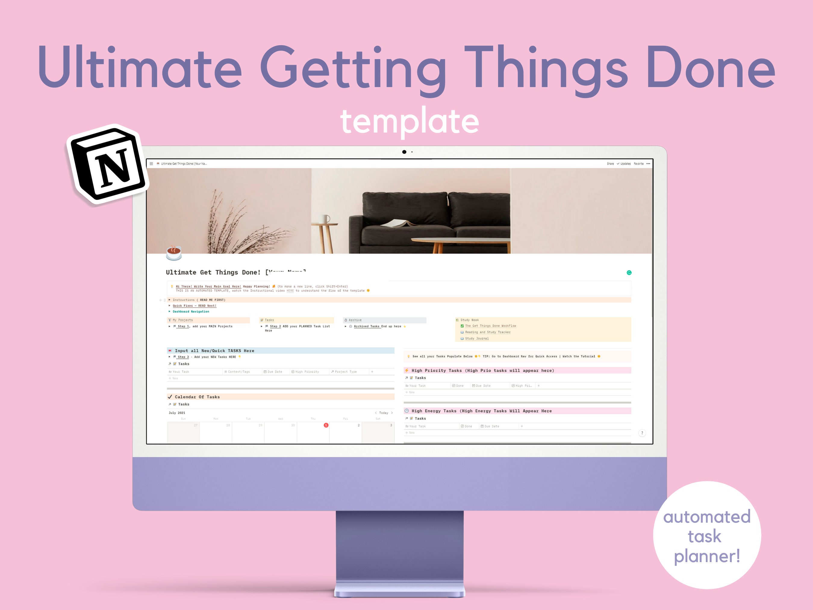Getting Things Done Notion Template