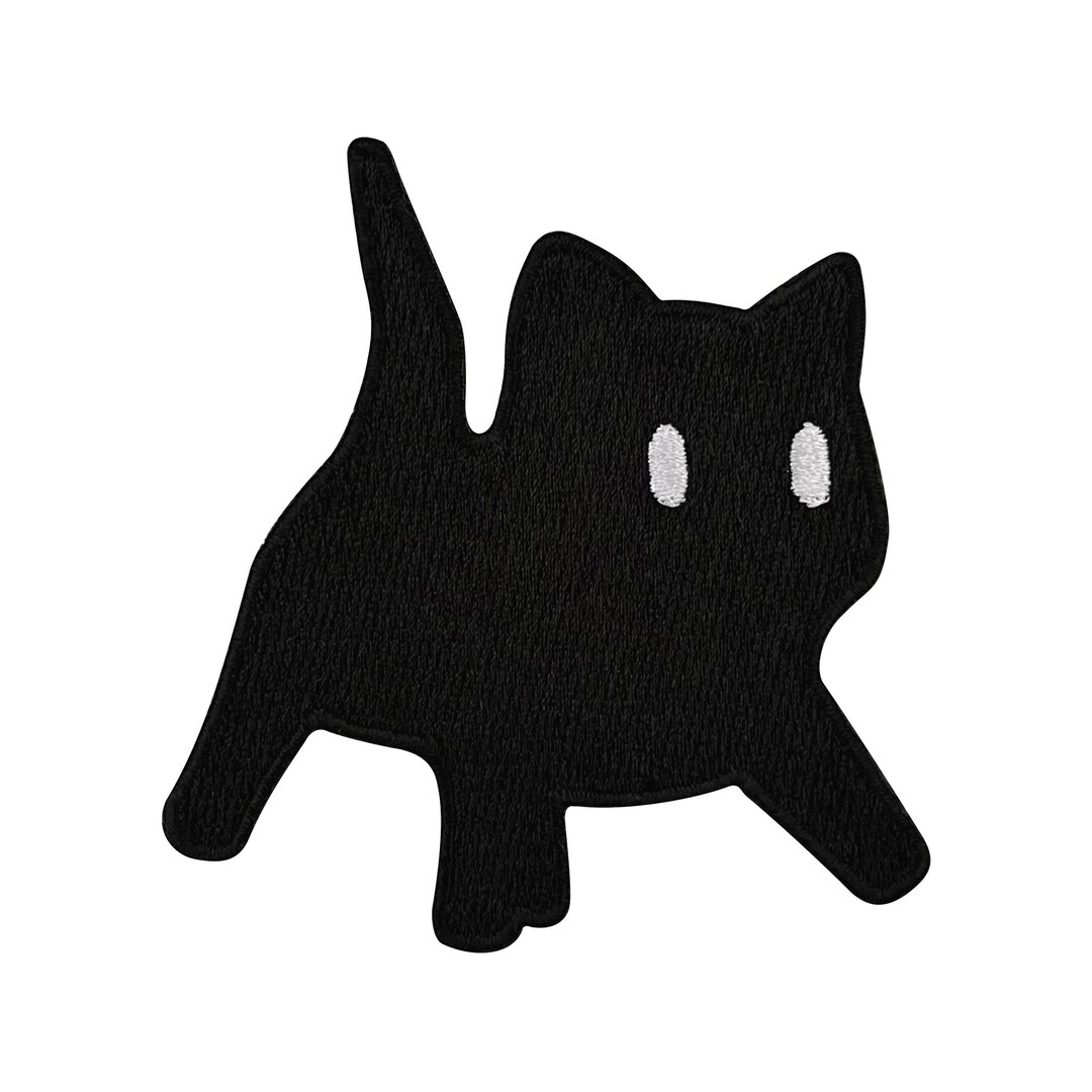 Urbanski Patch Shocked Black Cat Iron-on 7.5 X 7 Cm | Patch Application ...