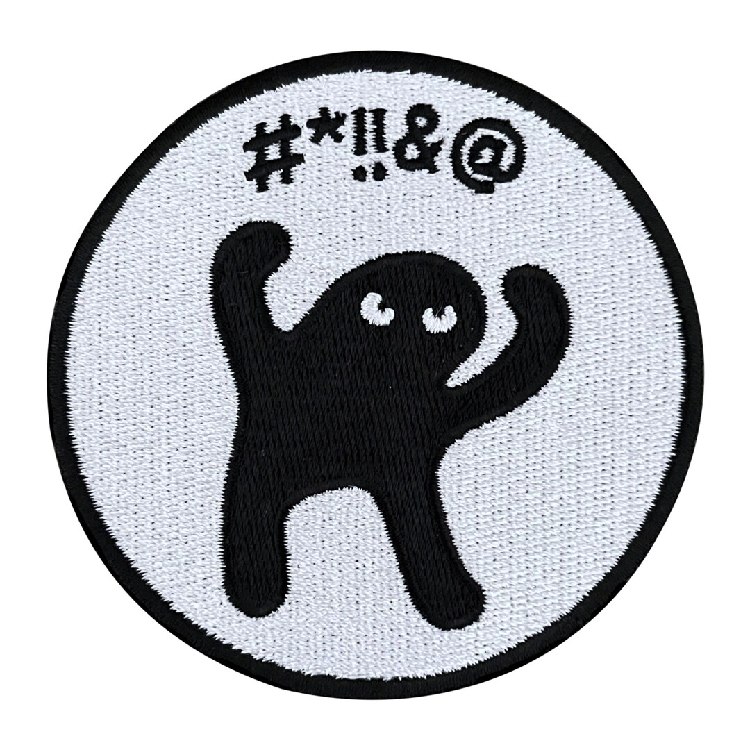 Urbanski Patch Cursing Cat Cursed Cat to Iron on 7.4 X 7.4 Cm | Patch Application Iron-on Image ...