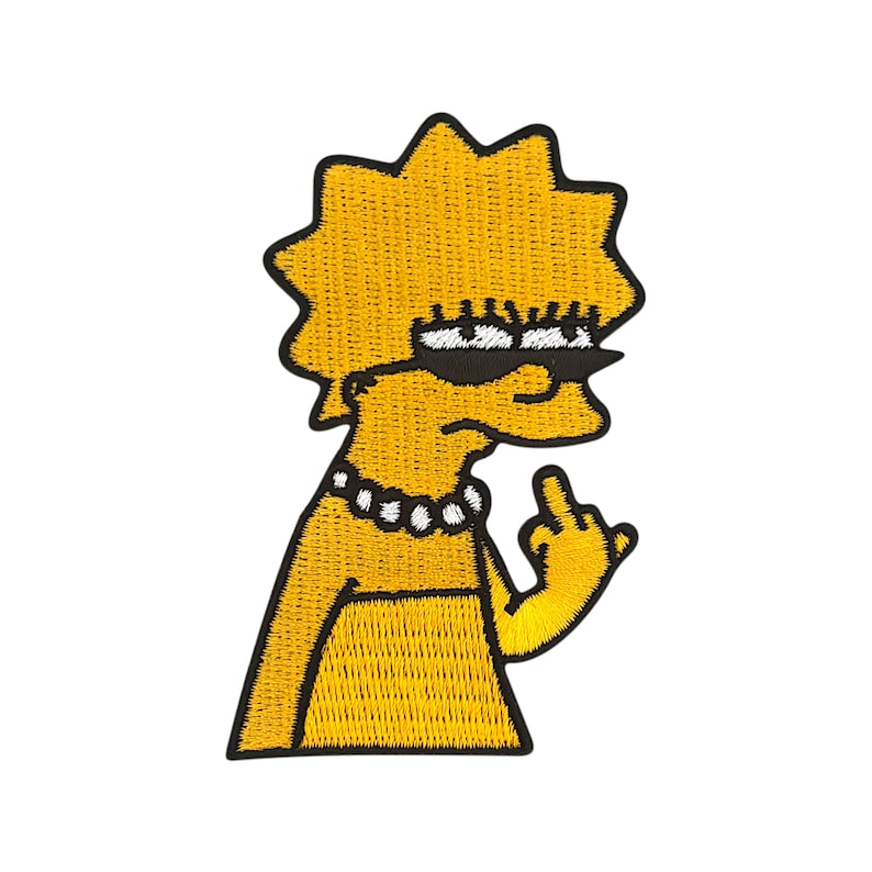 Urbanski Patch Lisa Simpson Showing Finger Iron-on 7.5 X 5 Cm | Iron-on ...