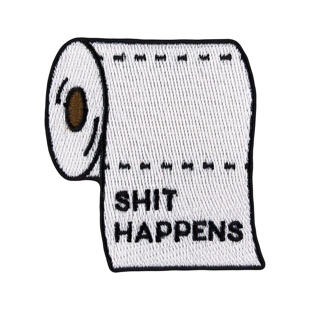 Urbanski Patch Shit Happens Toilet Paper for Ironing 6.7 X 6.2 Cm ...