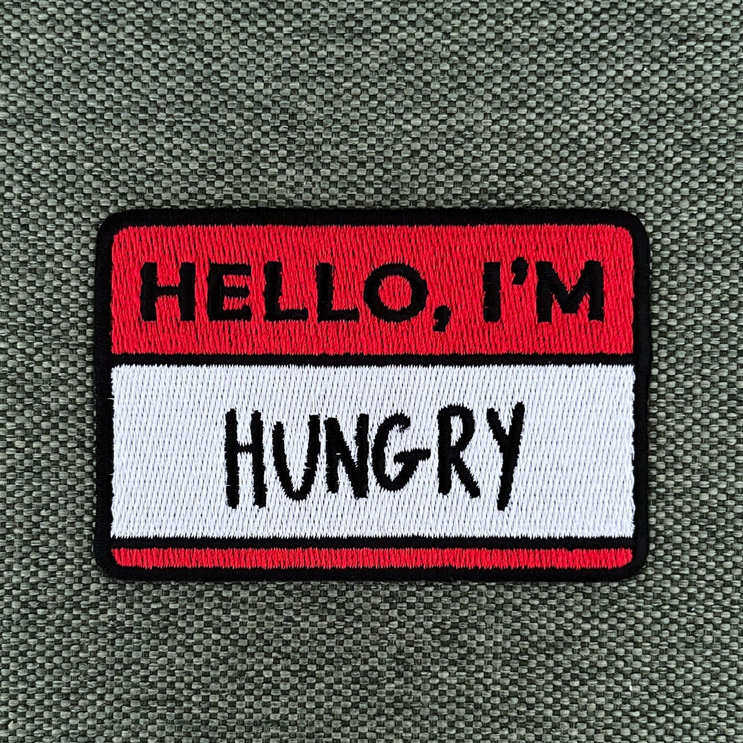 Urbanski Patch Hello I'm Hungry Iron-on Sign 5.5 X 8.1 Cm Patch ...