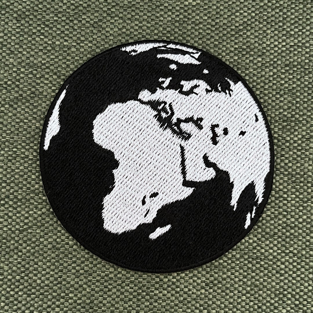 Urbanski Patch Earth Globe in Black White for Ironing 7.3 X 7.3 Cm ...