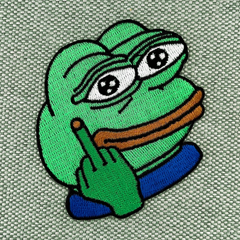 Urbanski Pepe the Frog Pointing Finger Meme Iron-on Patch 6.7 - Etsy