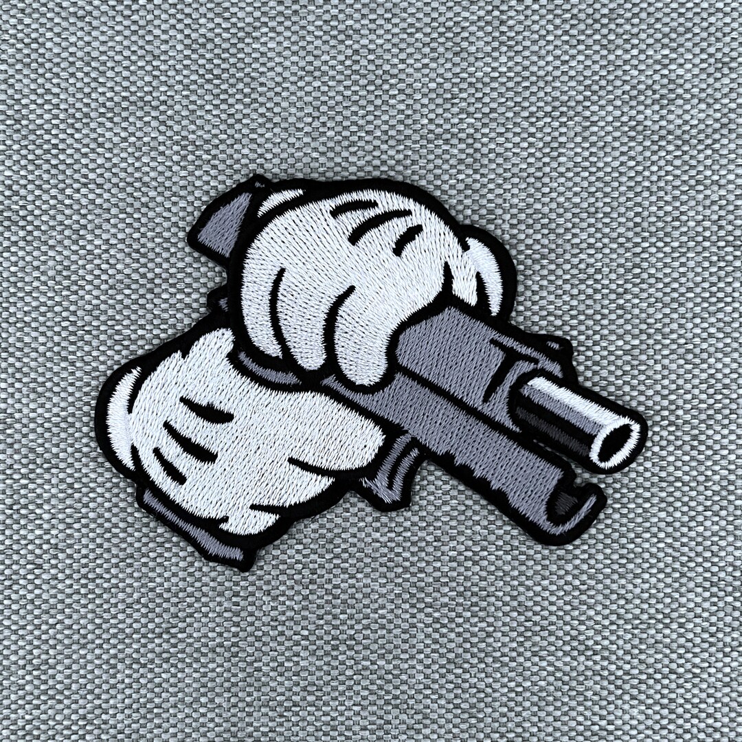 Urbanski Patch Comic Hands With Pistol Weapon to Iron on 6.5 X - Etsy