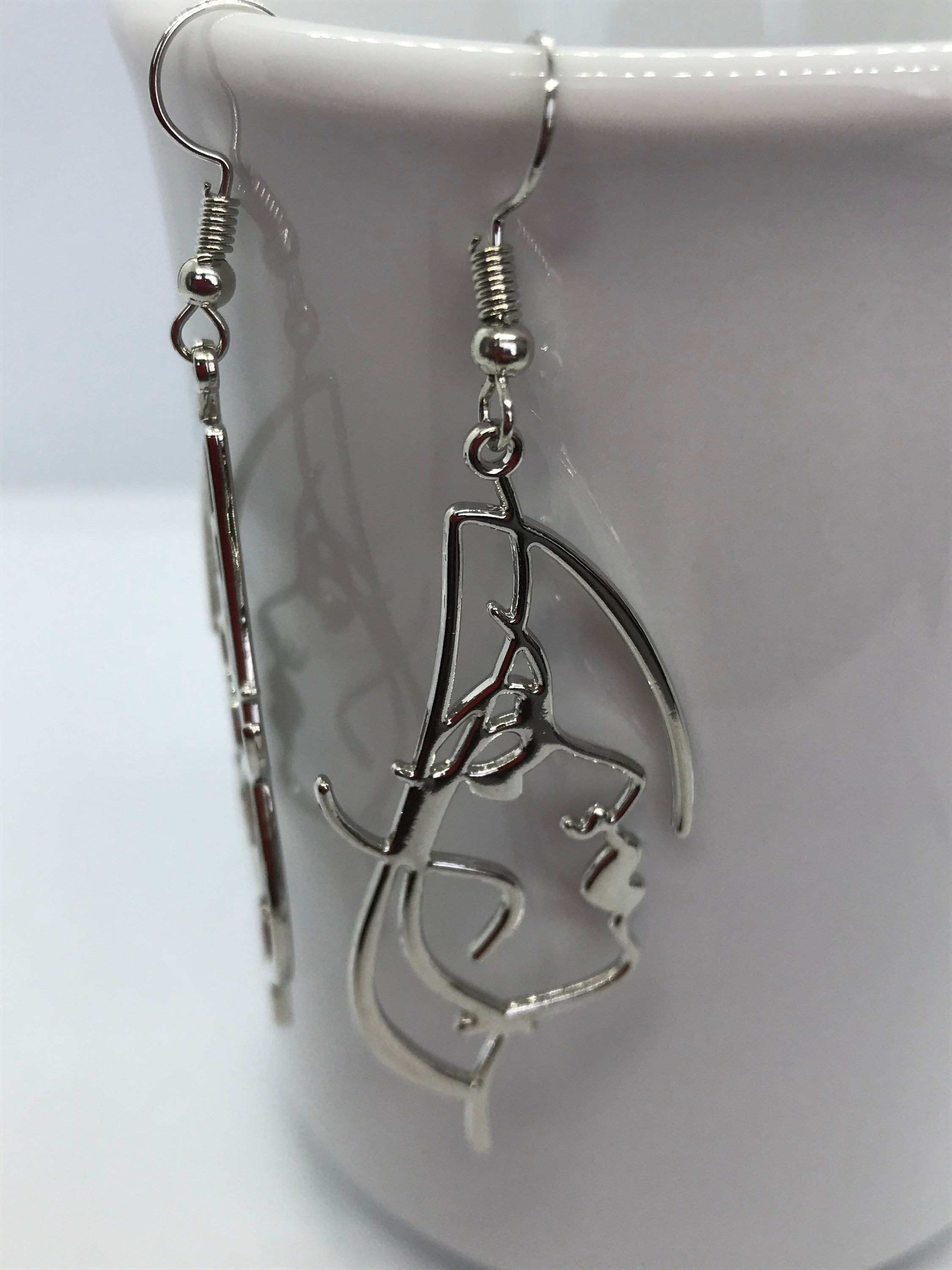 Woman Profile Earrings | Woman Face Earrings | Human Face Earrings ...