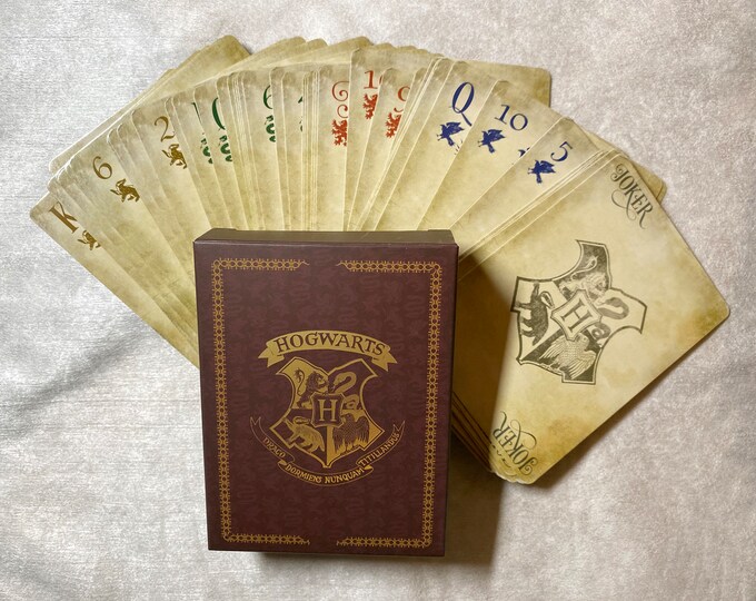 Harry Potter Hogwarts Playing Cards - Etsy