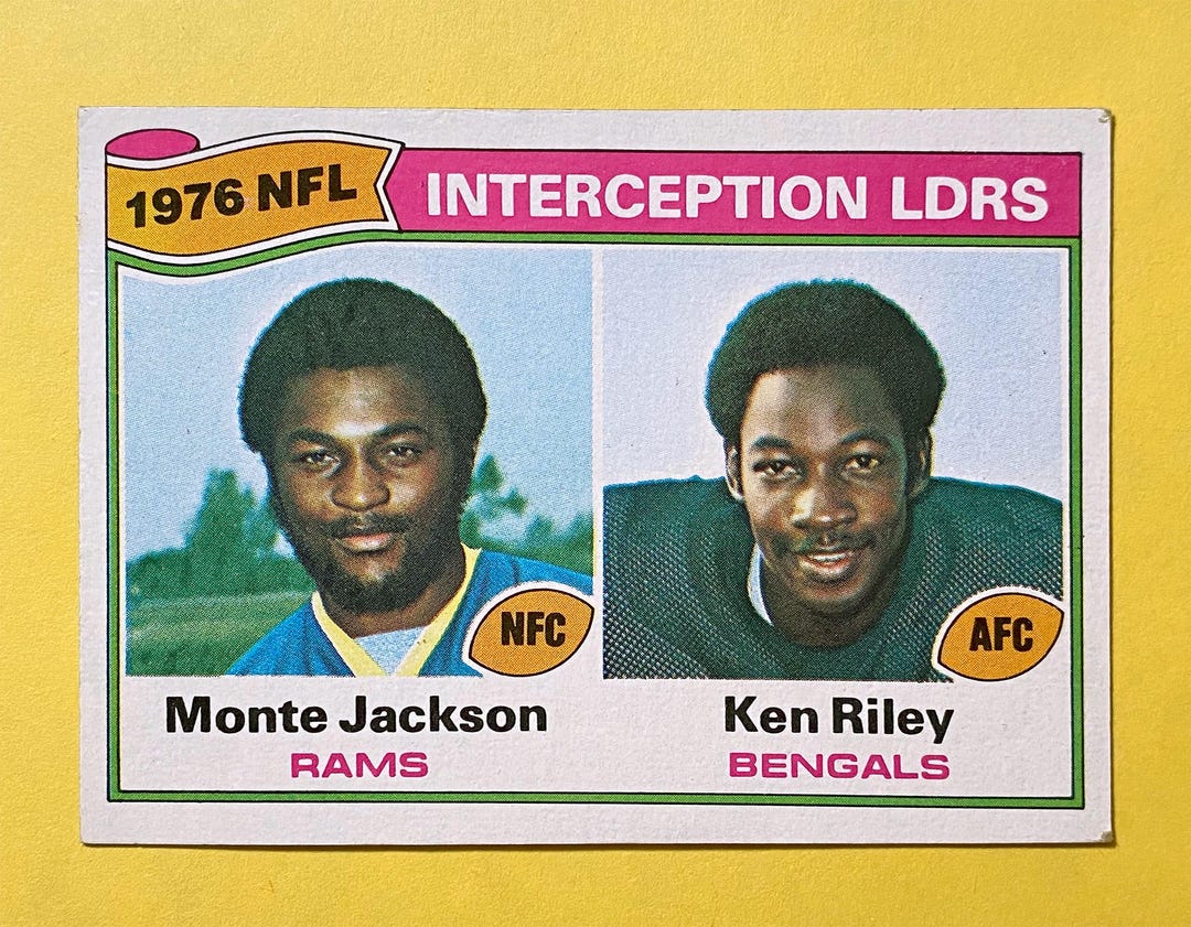 1976 NFL Interception Leaders Topps Trading Card - Etsy
