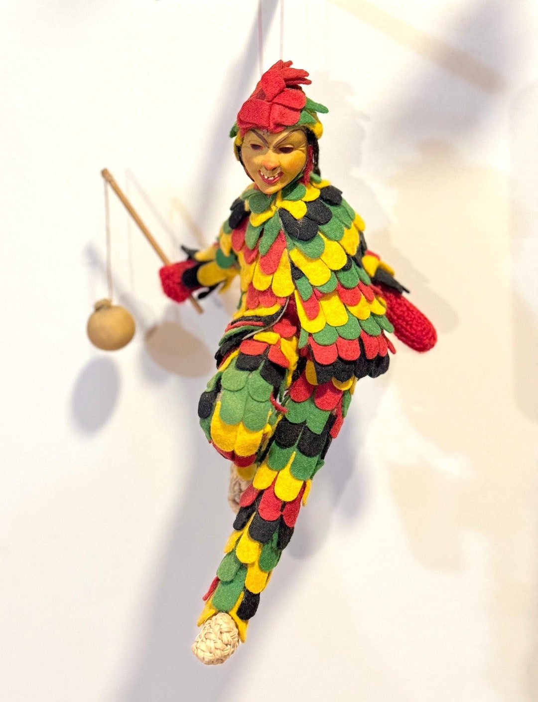 VERY Rare and Very Vintage Handmade Italian Jester fool Ornament - Etsy