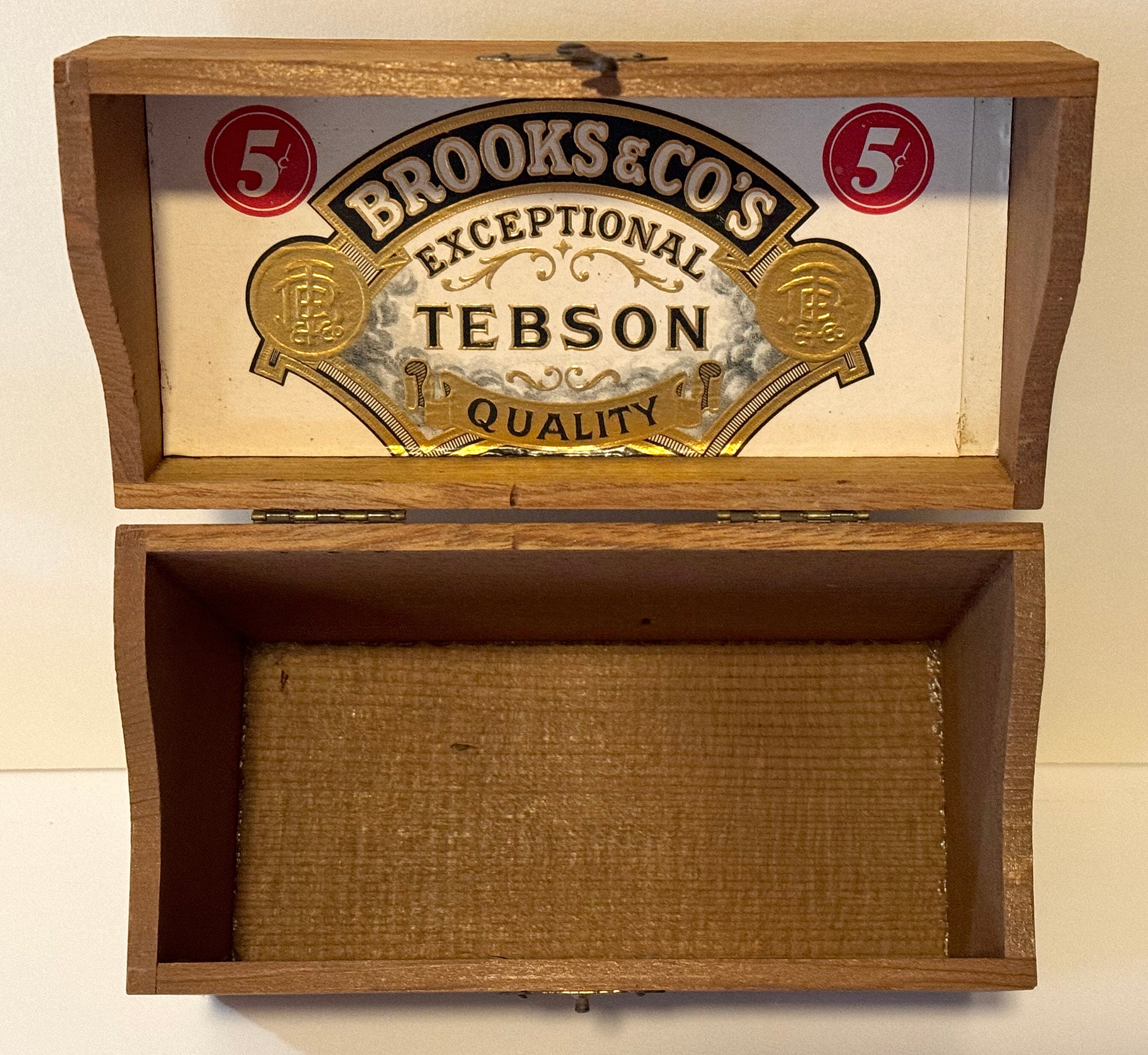 Mid 20s Brooks & Co's Tebson Wood Cigar Box - Etsy