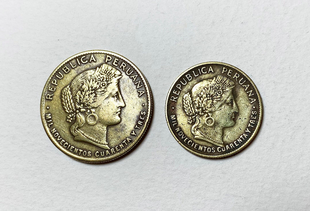 Rare Peruvian 1942-1944 Coins - Etsy