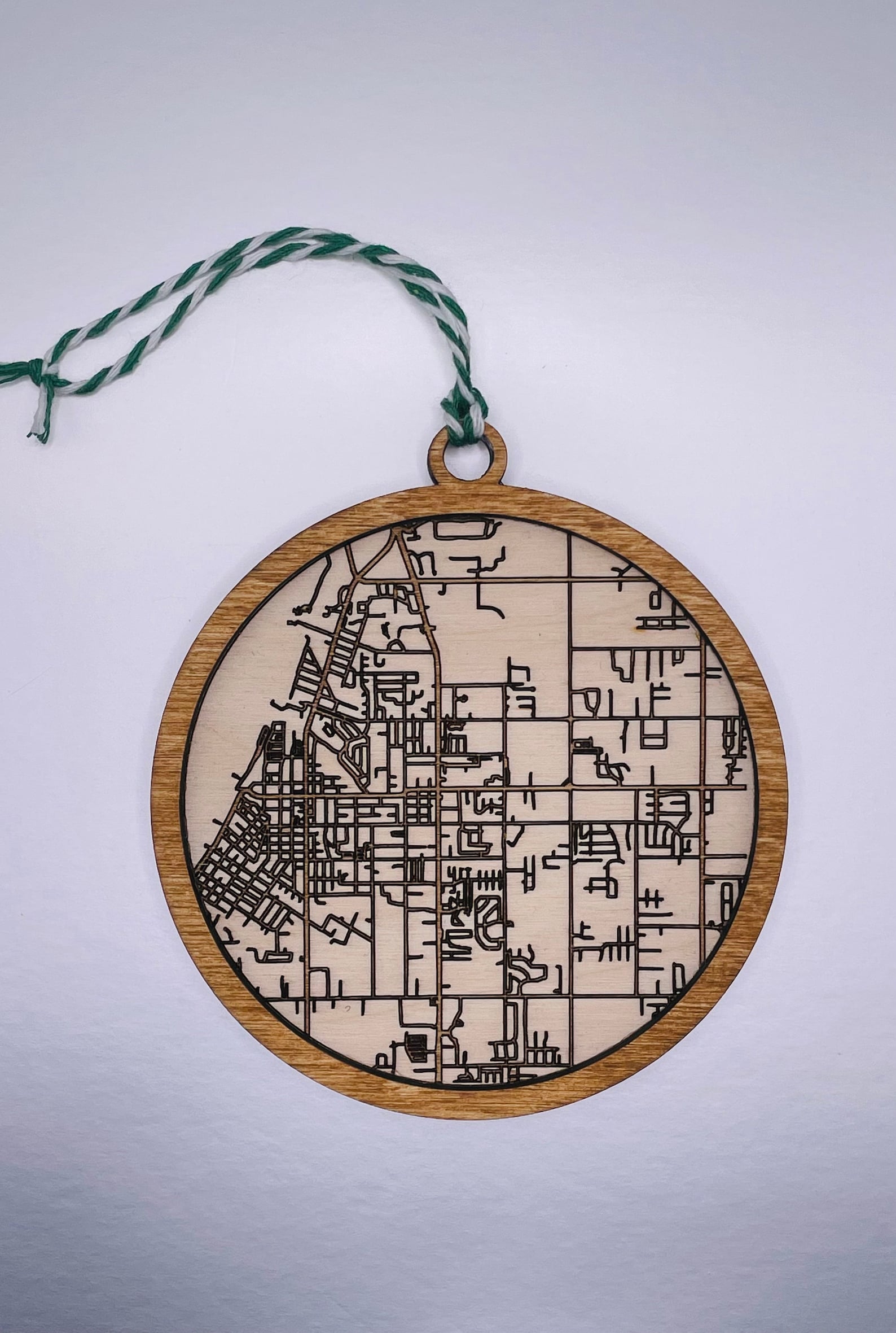 Custom Map Ornament Custom City Grid Map Ornament City - Etsy