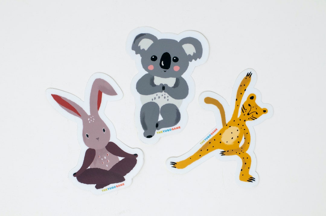 Yugo Character Stickers | Animal Decals, Yoga Pose Stickers, Stickers ...