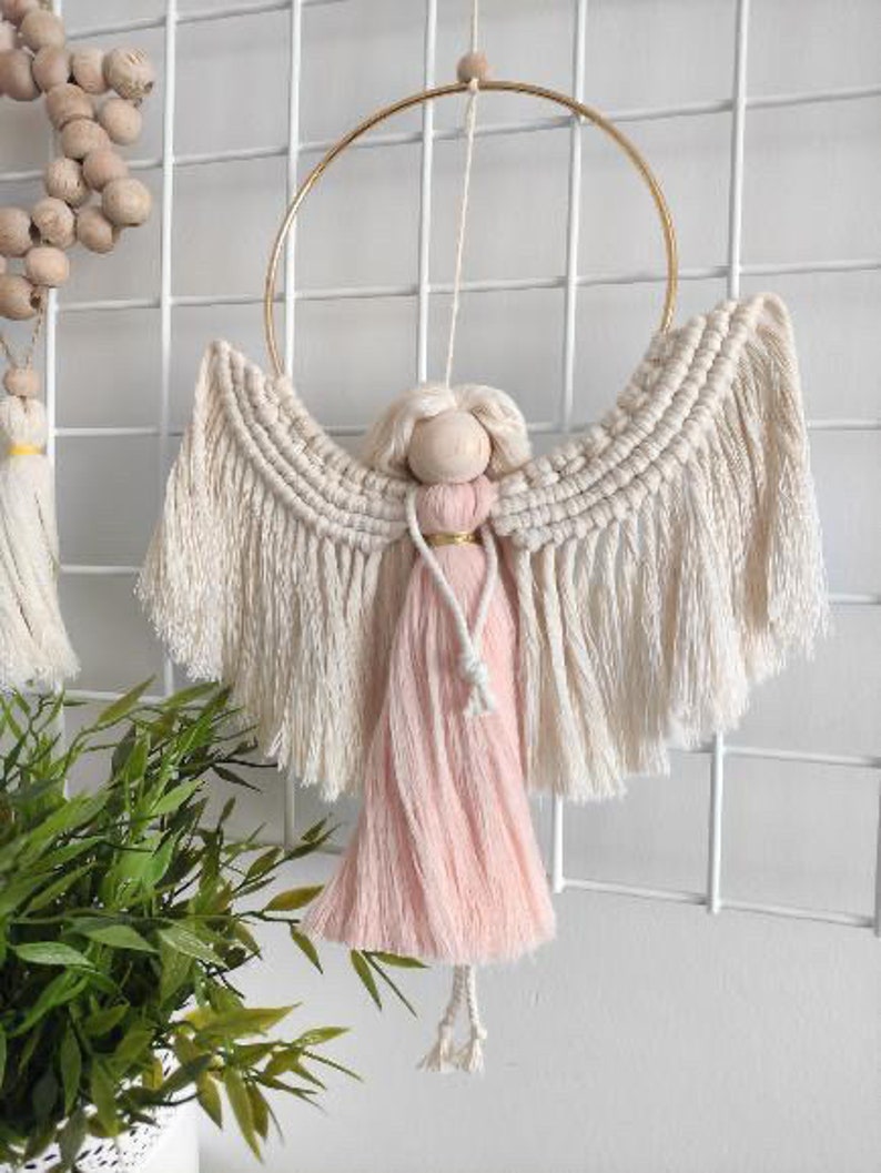 Macrame Angel Christmas Angel Personalized Macramé Angel - Etsy